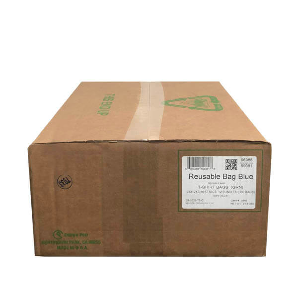 CROWN POLY REUSABLE T-SHIRT BAG