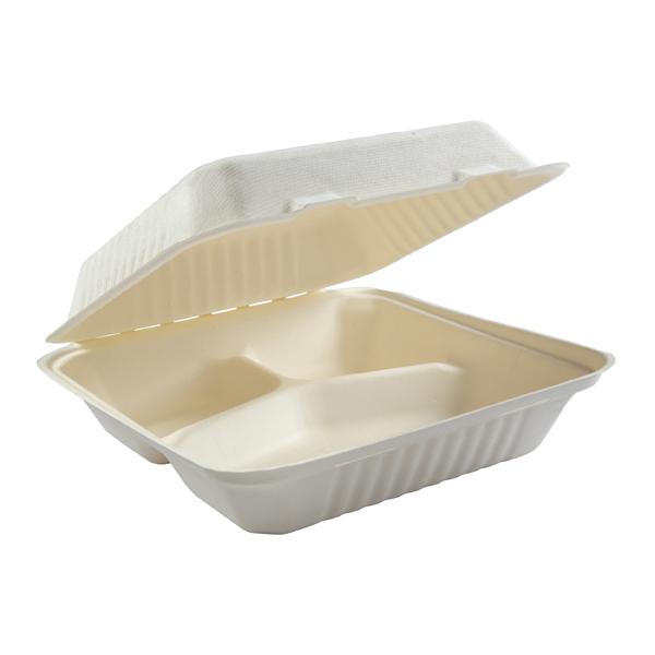 PRIMEWARE FIBER HINGED CONTAINER 10X10 INCH - US Foods CHEF'STORE