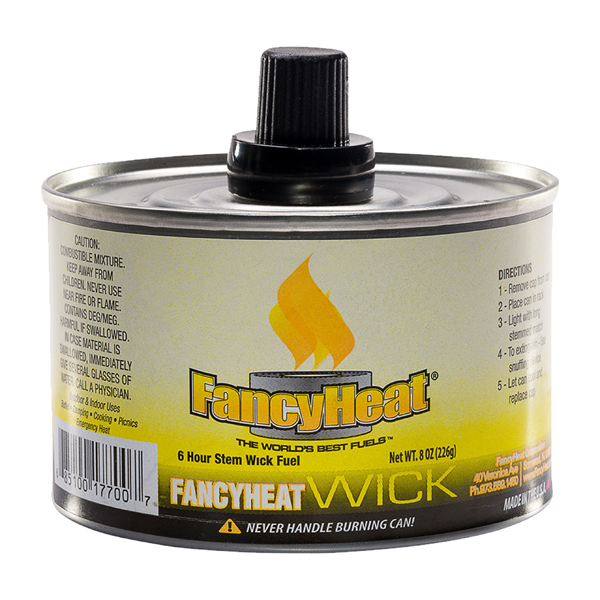 FANCY HEAT SCREW CAP WICK 6 HOUR - US Foods CHEF'STORE