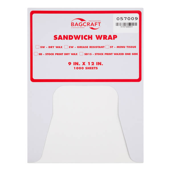 BAGCRAFT SANDWICH WRAP 12X12 INCH YELLOW - US Foods CHEF'STORE